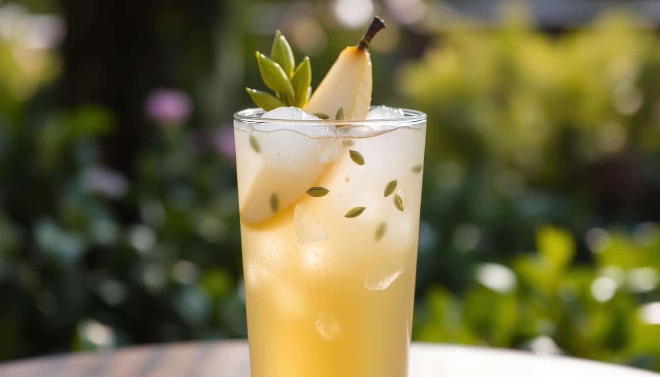 Pear Cardamom Spritz Mocktail