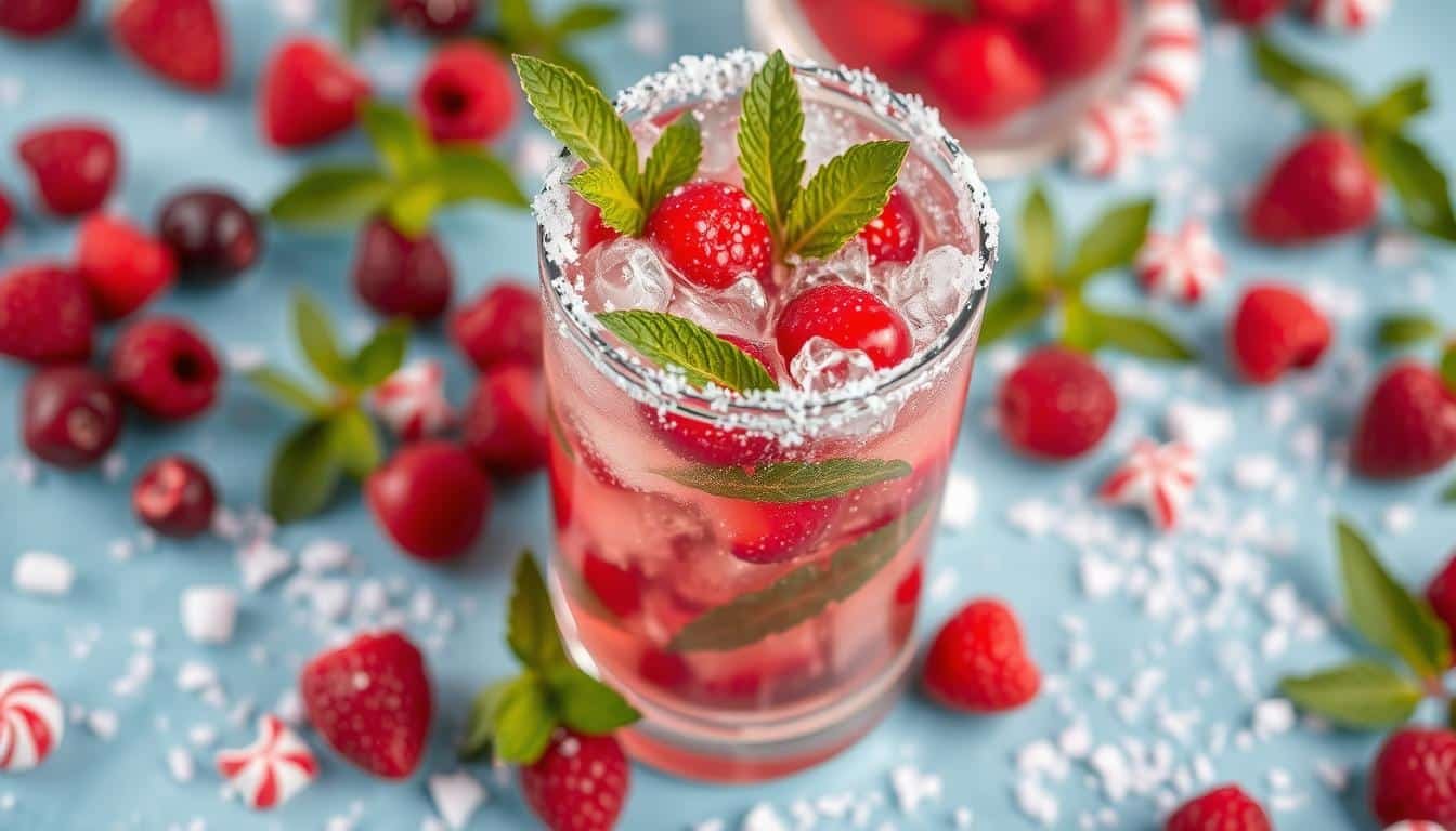 Peppermint Berry Fizz