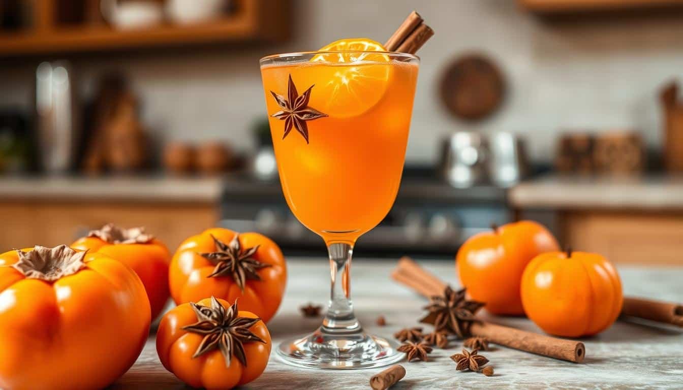 Spiced Persimmon Punch Mocktail