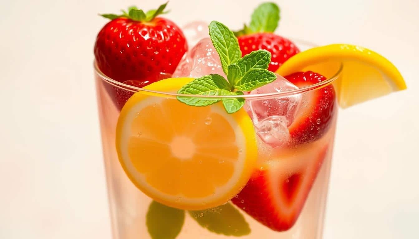 Strawberry Lemon Spritz Mocktail