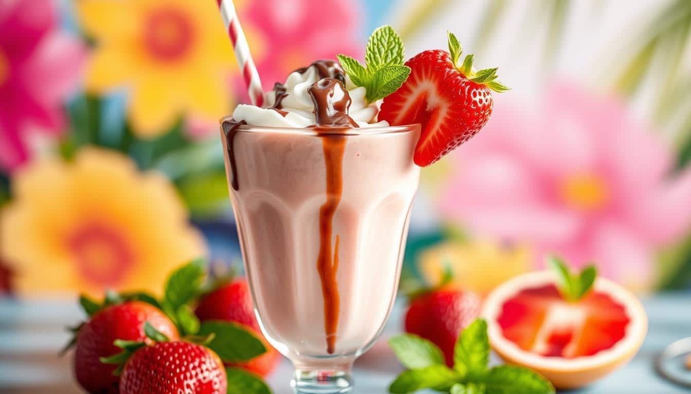 Chocolate Strawberry Milk Mocktail