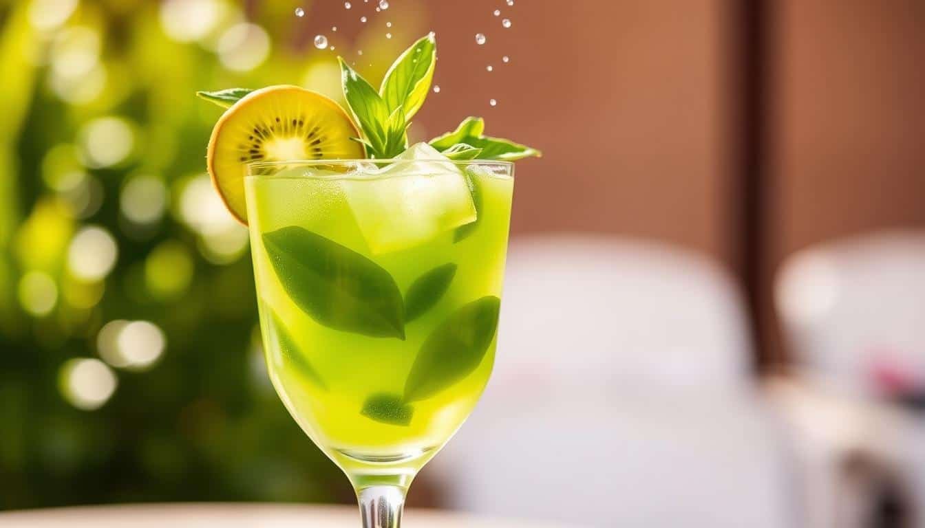 Kiwi Basil Cooler Mocktail
