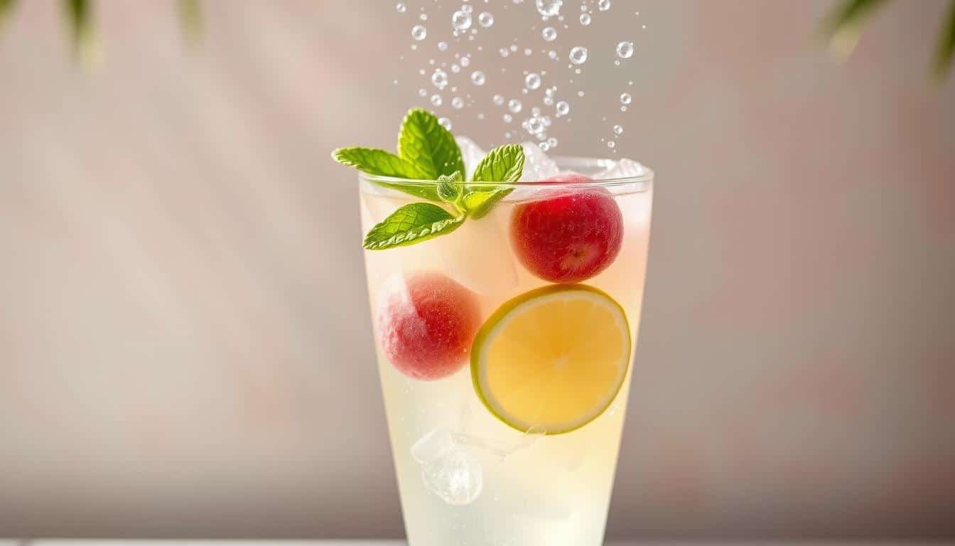 Lychee Lime Fizz Mocktail