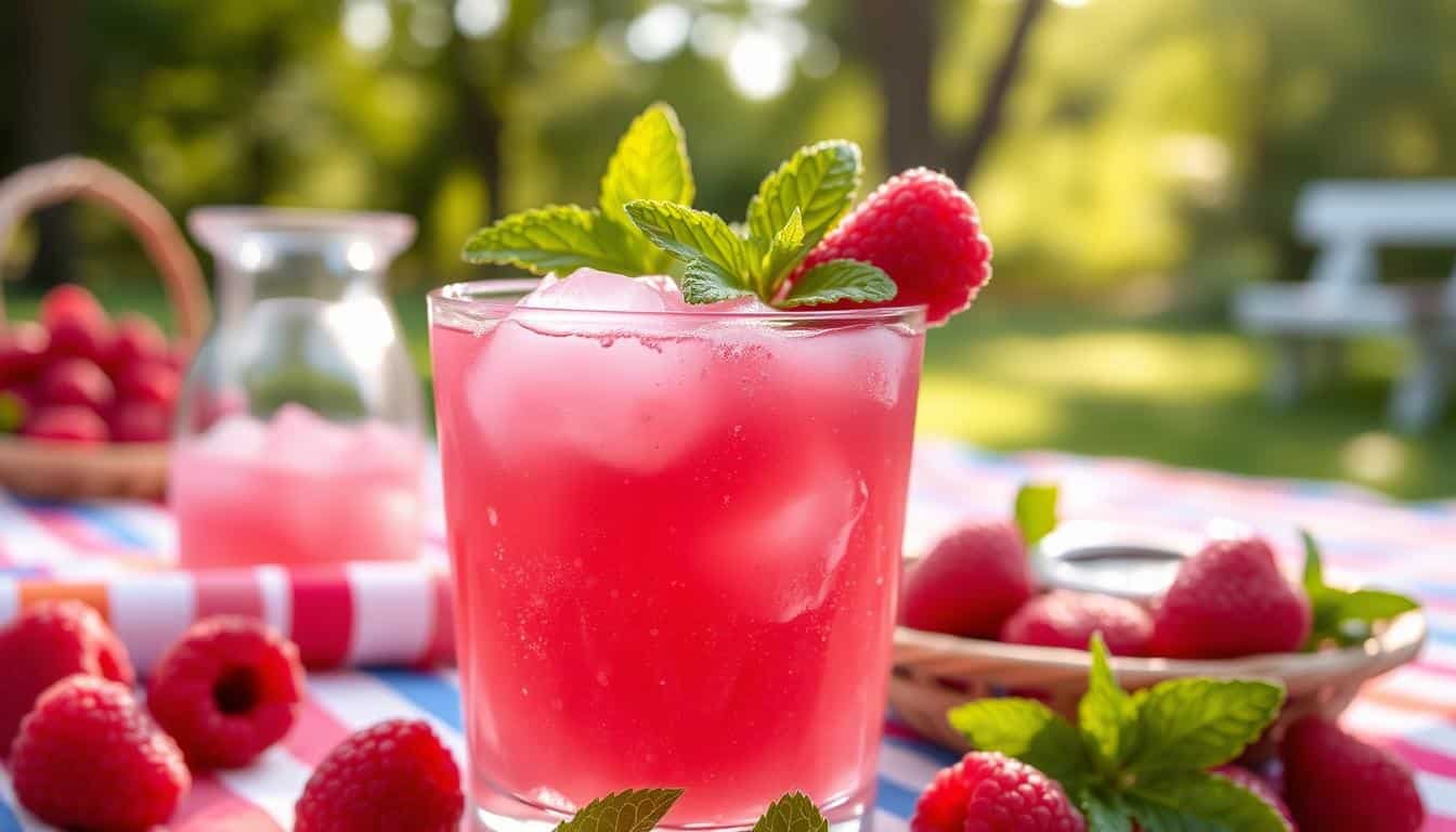 Raspberry Sherbet Punch Mocktail