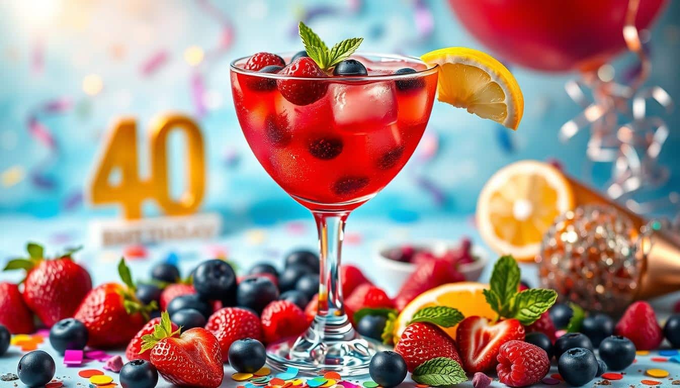 The Big 4-0 Berry Bash Mocktail