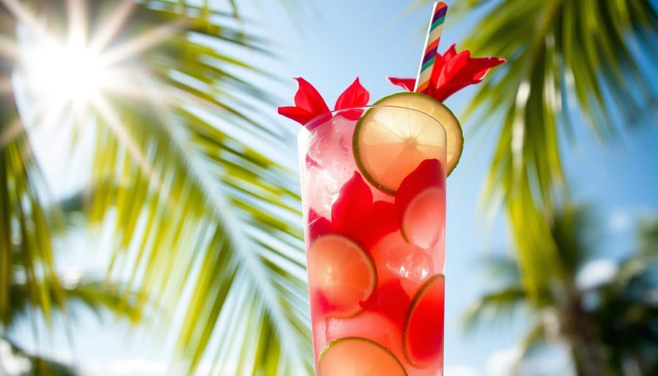 Hibiscus Lime Cooler Mocktail