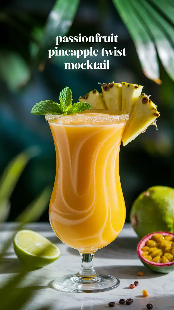 Passionfruit Pineapple Twist Mocktail - Mocktail Craze