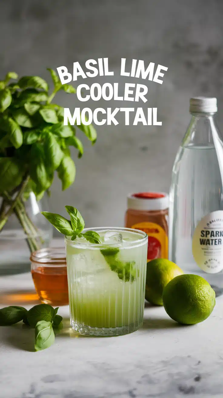 Basil Lime Cooler Mocktail - Mocktail Craze