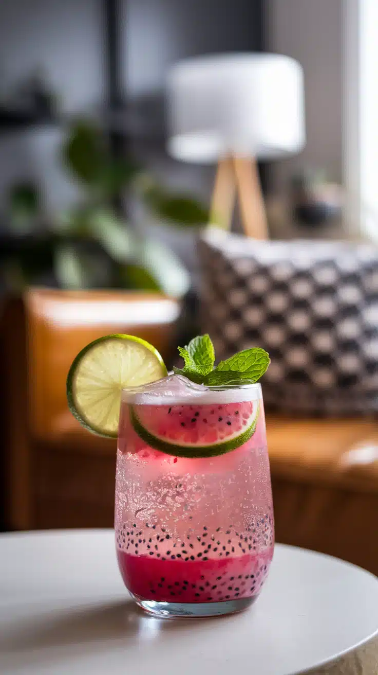 Dragon Fruit Sparkle Mocktail - Mocktail Craze