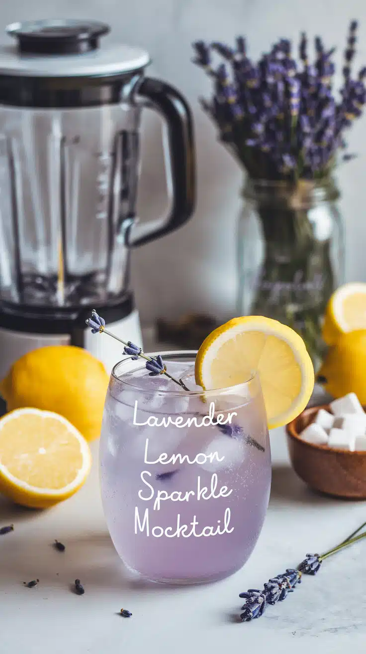 Lavender Lemon Sparkle Mocktail - Mocktail Craze
