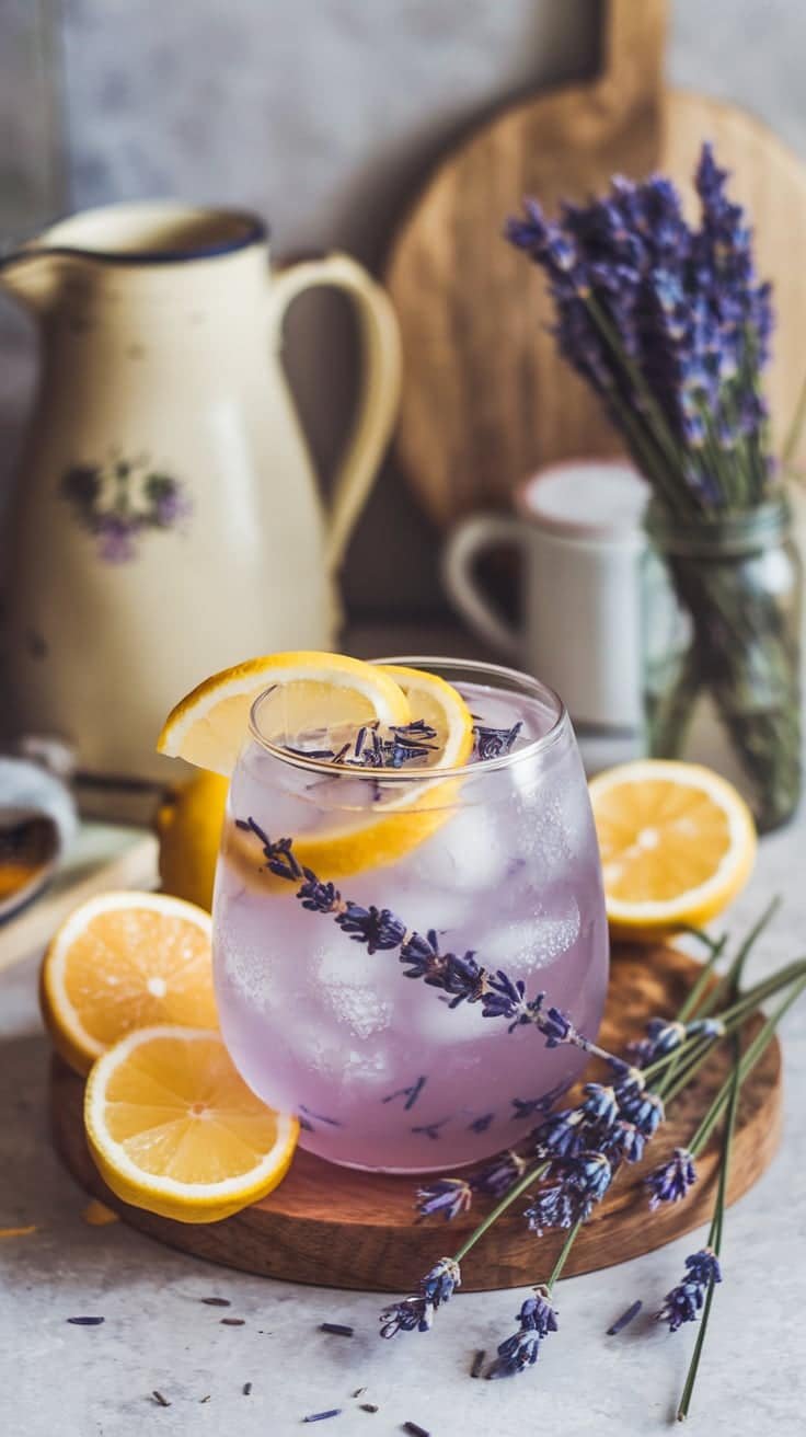 Lavender Lemon Sparkle Mocktail - Mocktail Craze