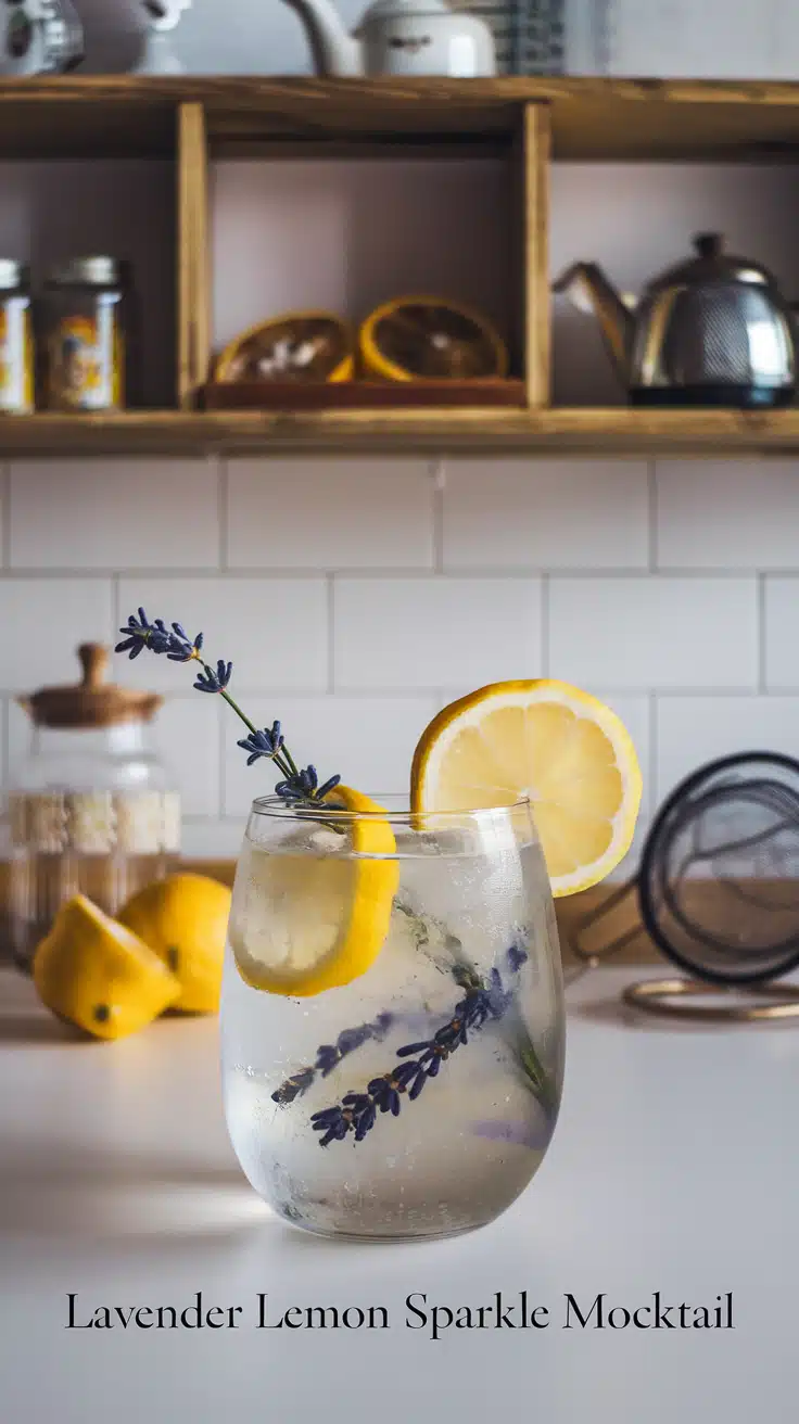 Lavender Lemon Sparkle Mocktail - Mocktail Craze