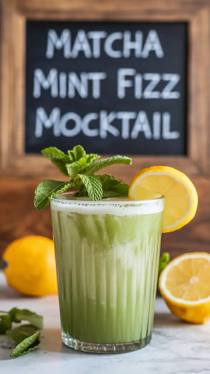 Matcha Mint Fizz Mocktail - Mocktail Craze