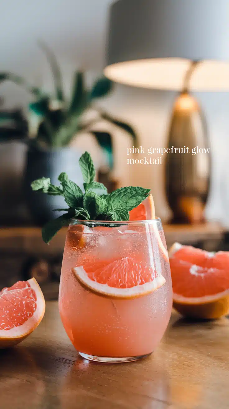 Pink Grapefruit Glow Mocktail - Mocktail Craze